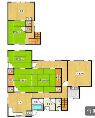 郷 2階建 6DK 間取図 | 株式会社 KURASUMU